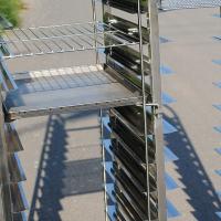 China Customizable 0.6mm-1.2mm Cooling Bakery Tray Rack Trolley For Cheese Drying for sale
