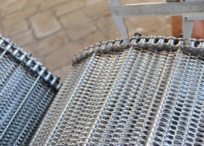 China Food Grade 304SS Metal Mesh Conveyor Belt 120cm For Baking Washing Cooling for sale