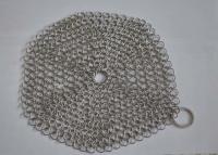 China Custom Pan Stainless Steel Chainmail Scrubber 10mm Outside Diameter , Eco Friendly for sale