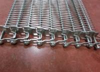 China Snacks Deep Fry Wire Ss Conveyor Belt With Baffle , Balanced Weave Belt for sale