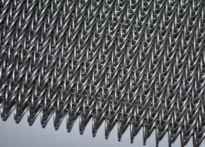 China Spiral Stainless Steel Mesh Conveyor Belt For Biscuit Baking , Smooth Surface for sale
