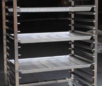 China Customizable Stainless Steel Rack Trolley With Wheel Width & Number Of Shelves for sale