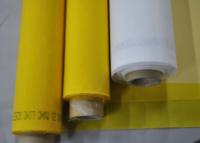 China Low Elongation Monofilament Polyester Screen Printing Mesh With White And Yellow for sale