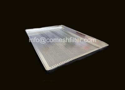 China Perforated Stainless Steel Wire Mesh Trays Drying Dehydration Baking 304 316 for sale