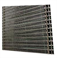 China Smooth Spiral Grid Wire Mesh Curved Convey Belt U shape side links for sale