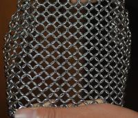 China 304 Stainless Steel Chainmail Scrubber Kitchen Cast Iron Hardware Cleaner 7 * 7 inch for sale