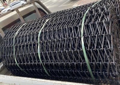 China Heavy Duty Manganese Steel Balance Weave Spiral Wire Mesh Conveyor Belt for sale
