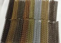 China Aluminium Metal Decorative Mesh Curtain Chain Drapery Fabric Fireplace Wire Mesh Metal Coil Mesh Ceiling Curtain for sale