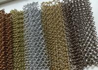 China Aluminium Metal Decorative Mesh Curtain Chain Drapery Fabric Fireplace Wire Mesh Metal Coil Mesh Ceiling Curtain for sale