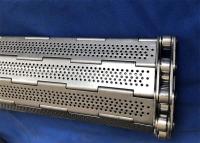 China Stainless Steel Perforated Chain Link Plate Conveyor Belt Hinged Plate Mesh Belt for sale