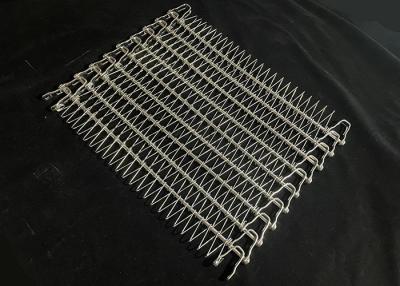 China Low Temperature Resistance Stainless Steel Flexible Rod Wire Mesh Spiral Conveyor Belt With U-Shaped Link Edge for sale