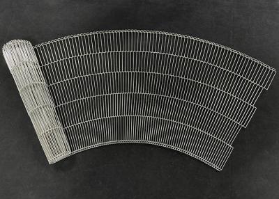 China 304 Stainless Steel Ladder Link Wire Mesh Flat Flex Conveyor Belts For Curve Conveyor for sale