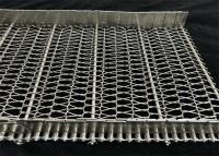 China Food Stainless Steel Wire Mesh Spiral Chain Conveyor Belt Customized With Baffle for sale