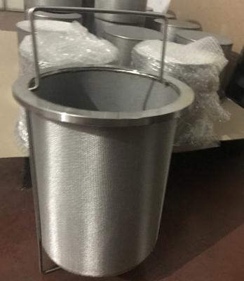China Customized Stainless Steel Wire Mesh Filter Screen Cartridge Barrel With Handle for sale