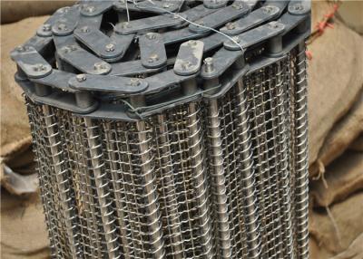 China Stainless Steel Wire Mesh Conveyor Belt With Chain Smooth Surface for sale