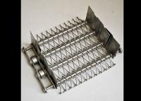 China Food Grade Heat Resistant Stainless Steel Metal Wire Mesh Chain Conveyor Belt With Baffle for sale