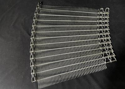 China Stainless Steel Flexible Rod Spiral Wire Mesh Conveyor Belt for sale