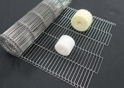 China S304 Chocolate Chain Link Stainless Steel Wire Mesh Flat Ladder Conveyor Belt For Bread Factory for sale