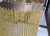 China Plain Woven Silver Black Gold Red Blue Aluminum Chain Link Mesh Wire Decorative Fence 2 Mm for sale