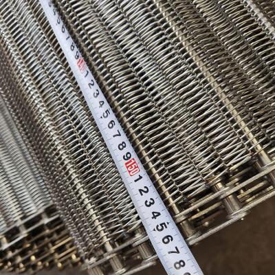 China Professional 304 Stainless Steel Spiral Wire Mesh Chain Driven Conveyor Belt For Food Freezer Drying Industries for sale