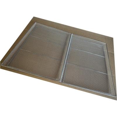 China Customized SS 304 316 Food Grade Stainless Steel Metal Woven Food Drying Mesh Tray Herbs Fruit Plants Dehydrator Tray for sale