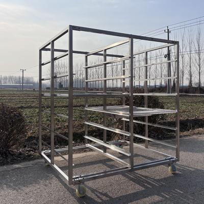 China High Working Temperature 30 Trays 304 Stainless Steel Bakery Drying Rack Trolley for sale