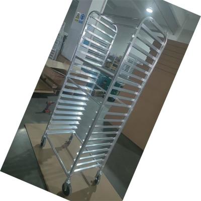 China Bakery Cooling Rack Baking Tray Trolley Aluminum Alloy Cooling Rack Bakery Cart For Baking With Wheels for sale