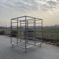 China Convenient Durable Stainless Steel Tray Trolley with 10 Tiers Height mm 765 965 1300 1350 1475 1725 1750 for sale