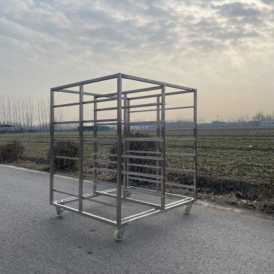 China Convenient Durable Stainless Steel Tray Trolley with 10 Tiers Height mm 765 965 1300 1350 1475 1725 1750 for sale
