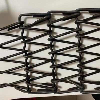 China Manganese Steel Wire Mesh Belt For Shot Blast Machine for sale