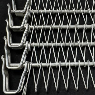China IQF Tunnel Freezer Spiral Mesh Conveyor Belt for Cooling Towers for sale