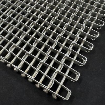 China 304 316 Stainless Steel Honeycomb Mesh Conveyor Belt For Food Industry for sale