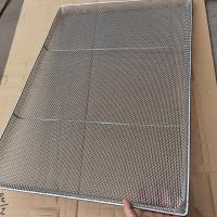 China Durable 660 Mm X 450 Mm Stainless Steel 304 Wire Mesh Tray For Baking Drying Cooling Food Indutries for sale