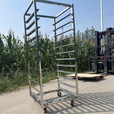 China Commercial Stainless Steel Cooling Rack Tray Bakery Trolleys For Baking for sale