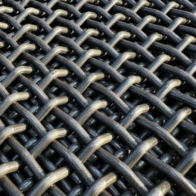 China Manganese Steel 65Mn Mine Vibrating Crimped Braided Screen Filter Mesh For Sand Gravel Stone Quarry Crusher for sale