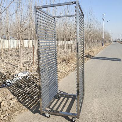 China 300kg Loading Weight 30 Tiers Stainless Steel Cake Cooling Rack Fruit Drying Tray Trolley for sale