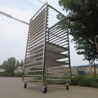 China Food Grade 20 Tiers Stainless Steel Baking Cooling Racks Bakery Trolley With Trays for sale