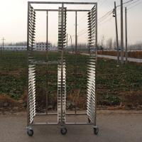 China Food Grade Stainless Steel Rack Trolley With High Temperature Resistant Wheels for sale