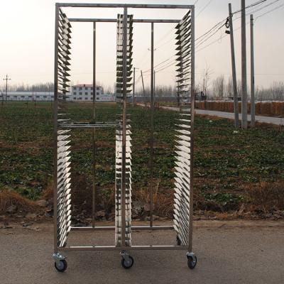 China Food Grade Stainless Steel Rack Trolley With High Temperature Resistant Wheels for sale