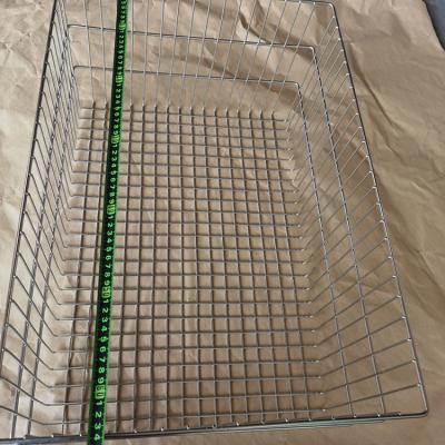 China Custom Size 304 Stainless Steel Wire Mesh Oven Bakery Bread Basket For Supermarket for sale
