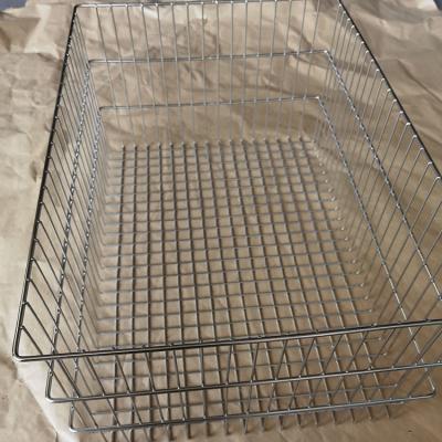 China 64x45x30 Cm Stainless Steel Welded Wire Mesh Bread Basket With 3mm Inner Wire Diameter And 35cm Width for sale