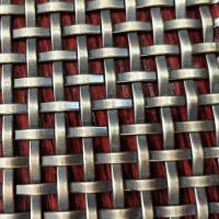China Brass Metal Stainless Steel Elevator Decorative Architectural Woven Wire Mesh Panel Curtain For Cabinet Doors for sale