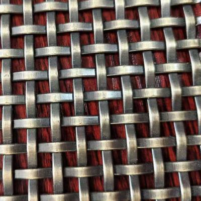 China Brass Metal Stainless Steel Elevator Decorative Architectural Woven Wire Mesh Panel Curtain For Cabinet Doors for sale