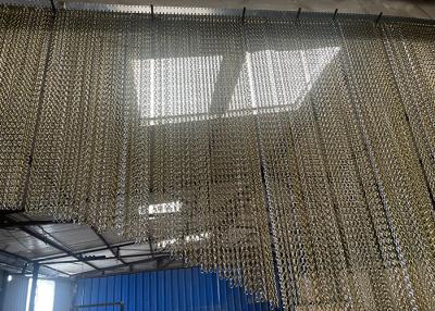 China Decorative Hanging Aluminum Metal Mesh Chain Link Curtain With Accessories for sale