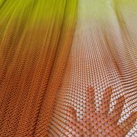 China Graduated Color Aluminum Chain Link Mesh Metal Coil Curtain Ceiling Decoration in a Restaurant for sale