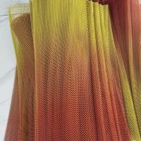 China Graduated Color Aluminum Chain Link Mesh Metal Coil Curtain Ceiling Decoration in a Restaurant for sale