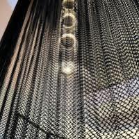 China Sample Customization Black Color Metal Curtain Net for Restaurant Lounge Partition Decorative Chain Link Fence Mesh for sale