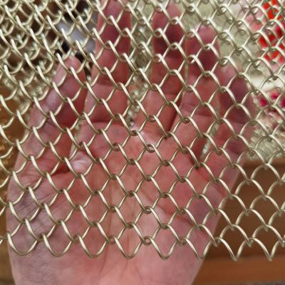 China High Quality Aluminum / Stainless Steel Decorative Metal Coil Drapery Mesh for Weddings Waterfall Room Divider for sale