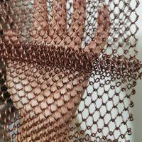 China Professional Gold Color Decorative Metal Chain Link Coil Drapery Mesh for Room Divider for sale