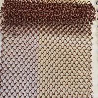 China Professional Gold Color Decorative Metal Chain Link Coil Drapery Mesh for Room Divider for sale